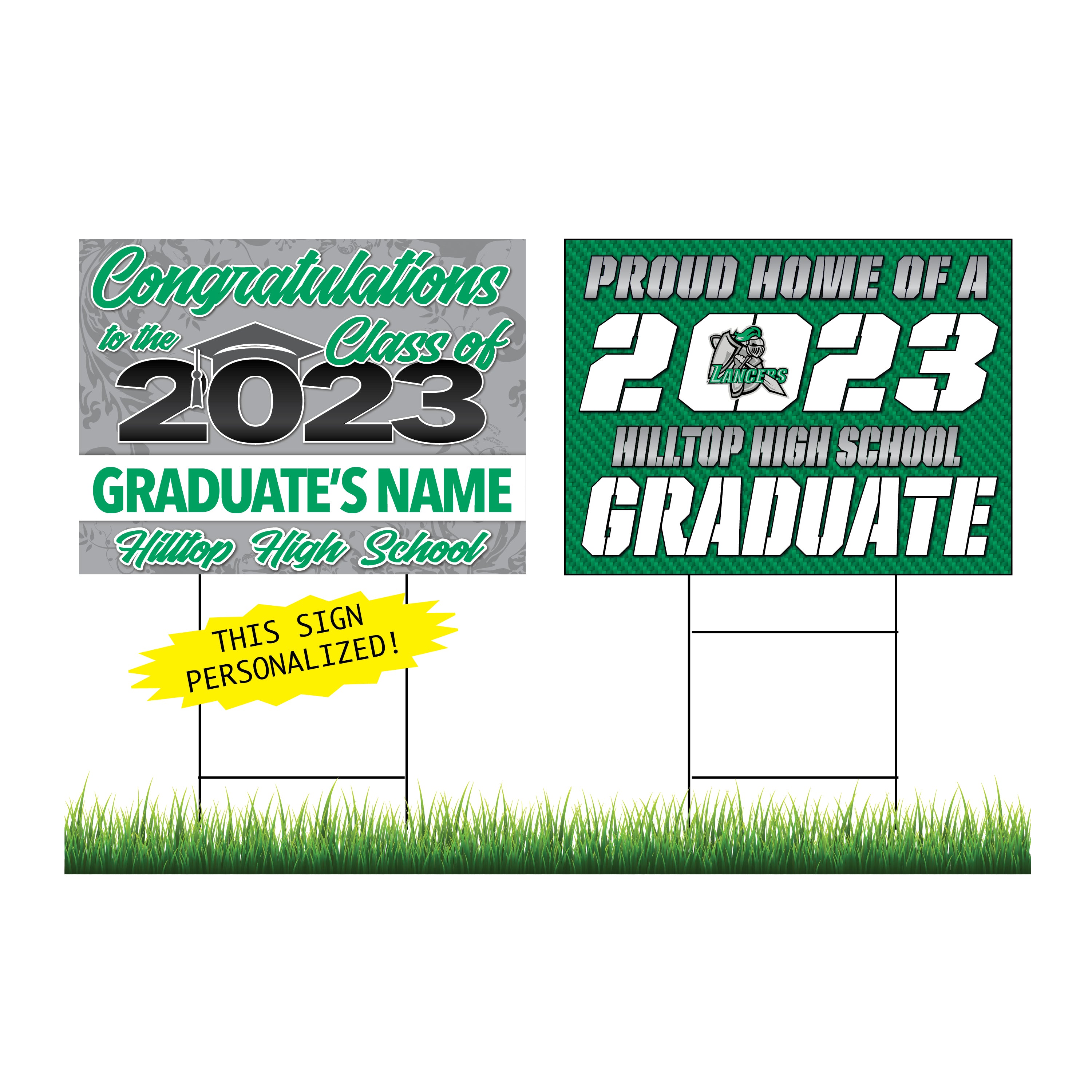 Hilltop Personalized Yard Sign Combo – SoCal Recognition Graduate